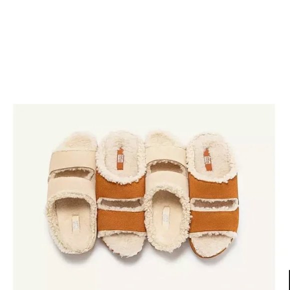 Fitflop | Shoes | New Fitflop Shuv Two Bar Shearling Suede Sandals ...
